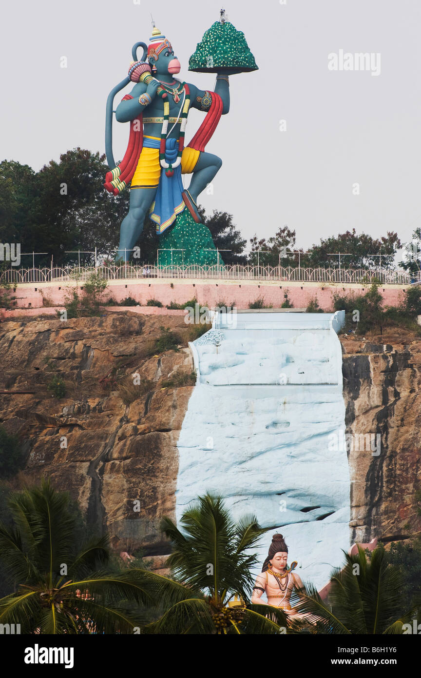 Hanuman and shiva statue. Puttaparthi, Andhra Pradesh, India Stock ...