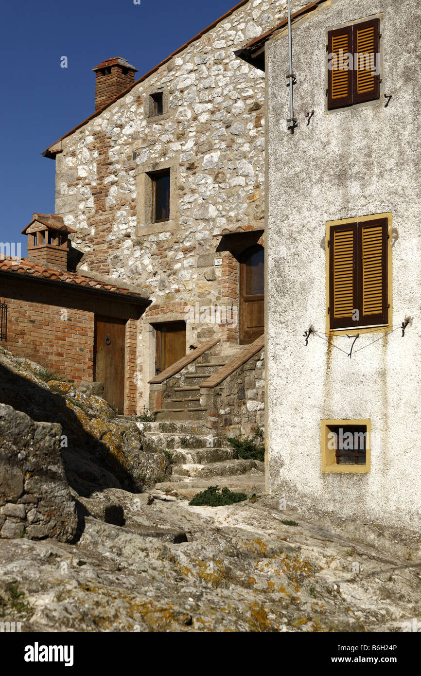 Italian Village Roccatederighi Tuscany Italy Stock Photo - Alamy