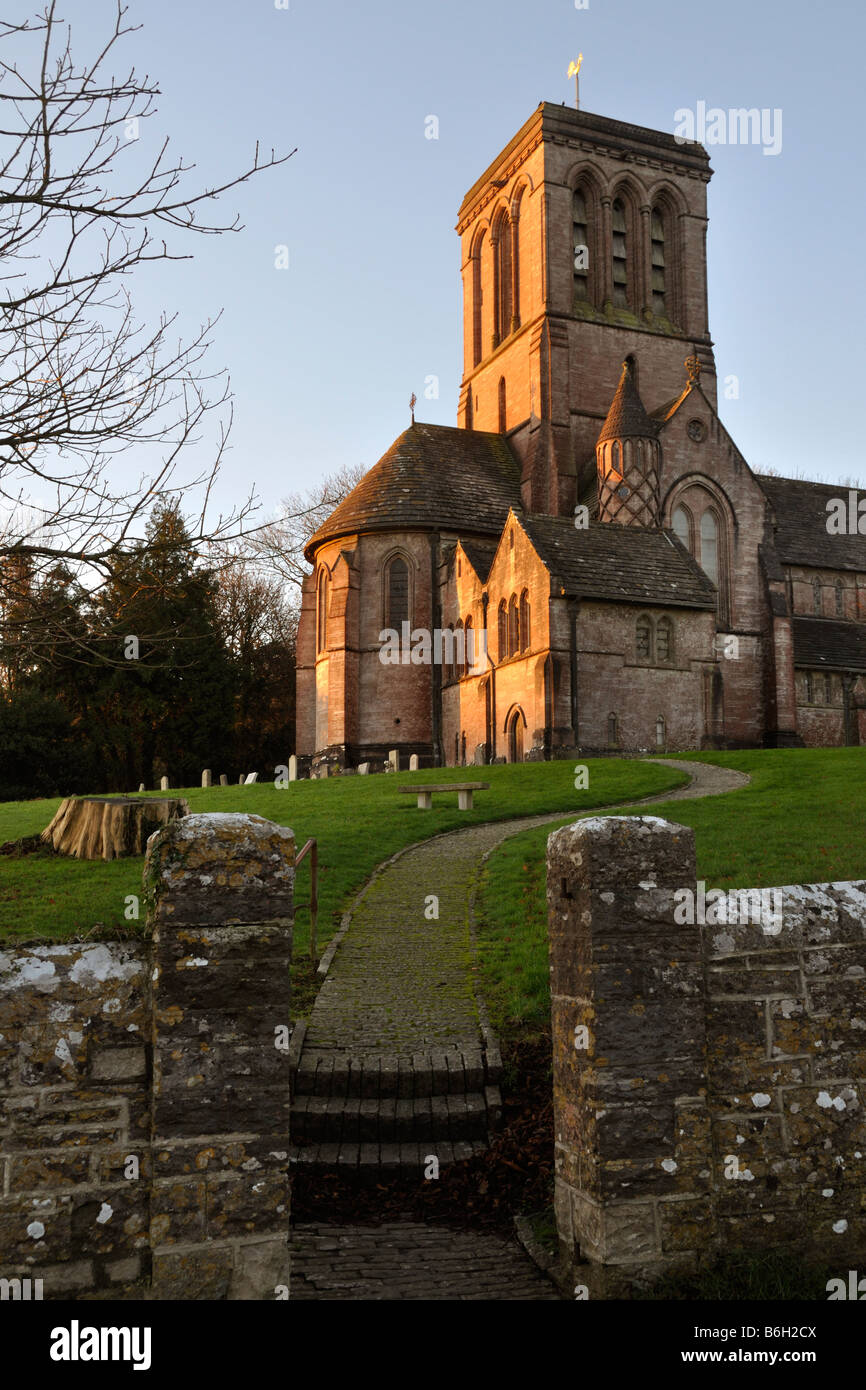 Dawn light on church Kingston Dorset England Stock Photo - Alamy