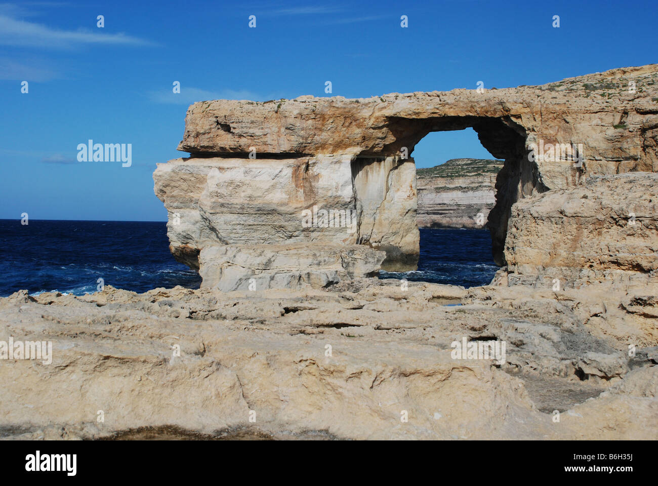 Azure Window rock formation on the Maltese Island of Gozo Stock Photo ...
