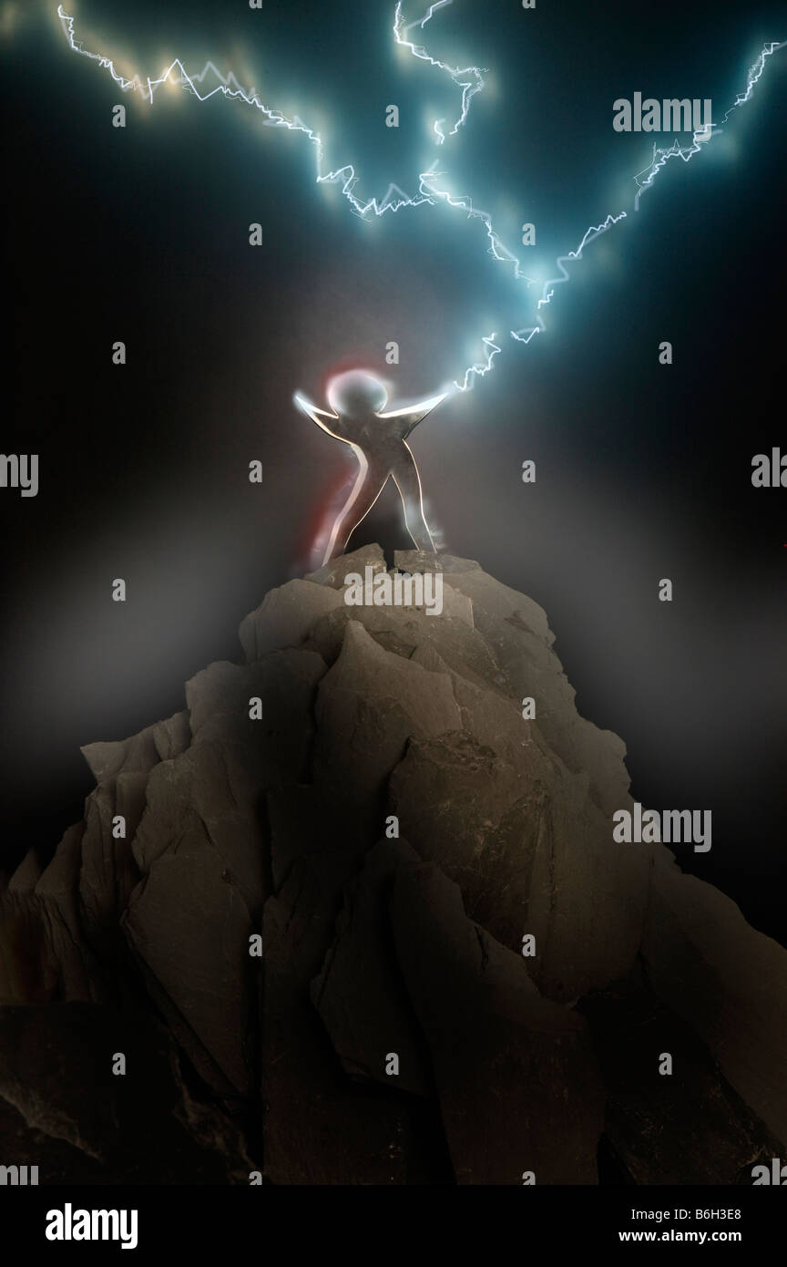 Lightning power mountain top hi-res stock photography and images - Alamy