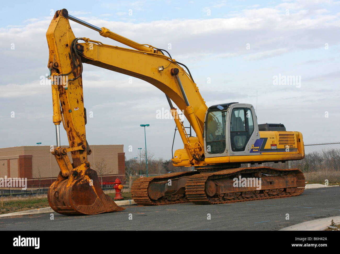 Large back hoe Stock Photo - Alamy