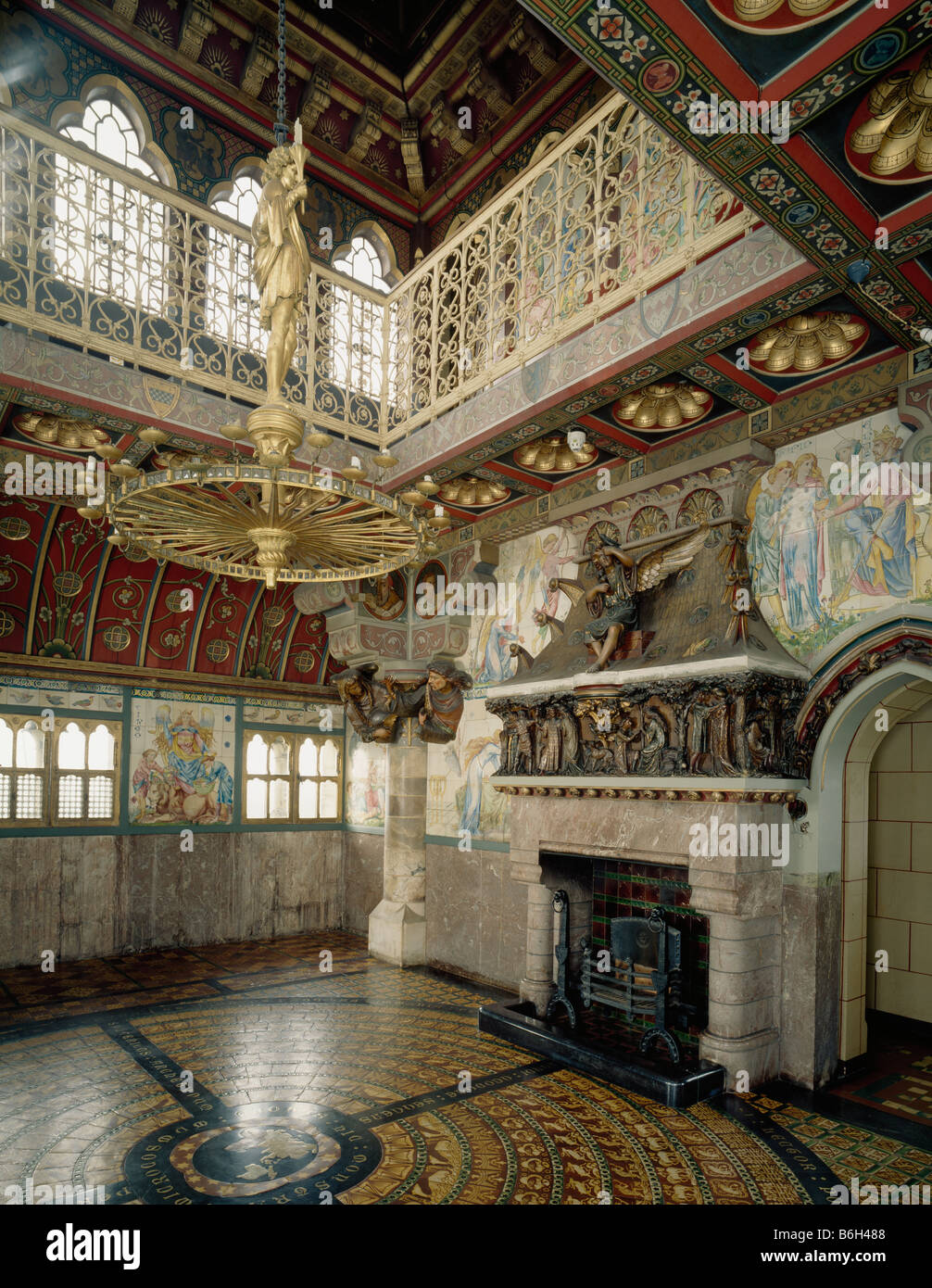 Cardiff Castle Summer Smoking Room Stock Photo - Alamy