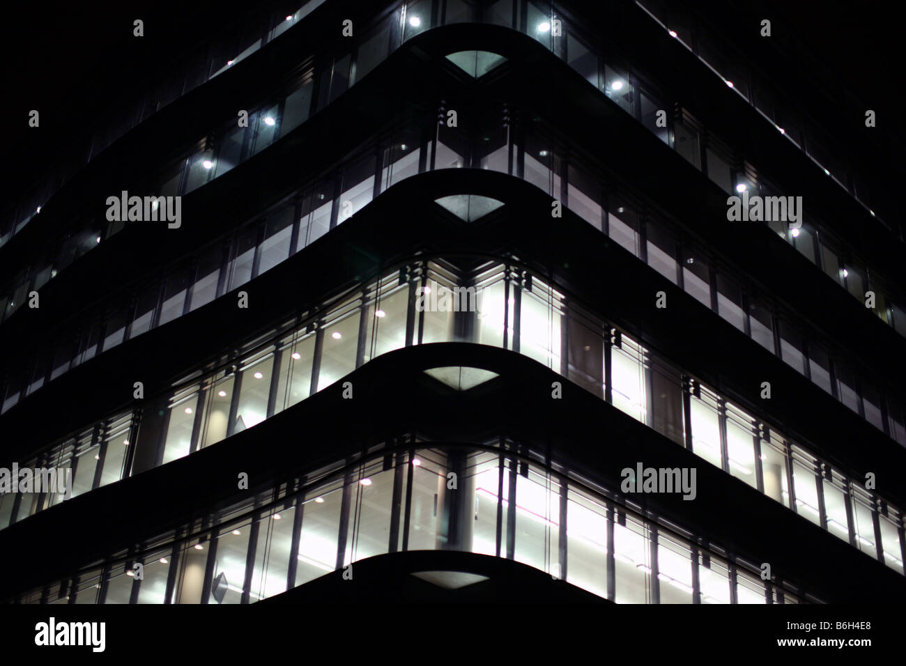 Kings Place, London, at night (detail Stock Photo - Alamy