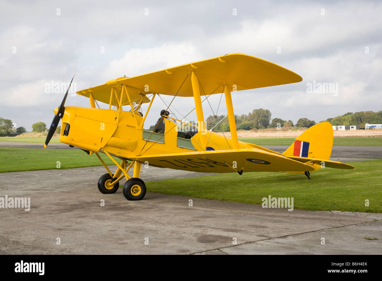 Tiger Moth, DH82a, with military markings Stock Photo - Alamy