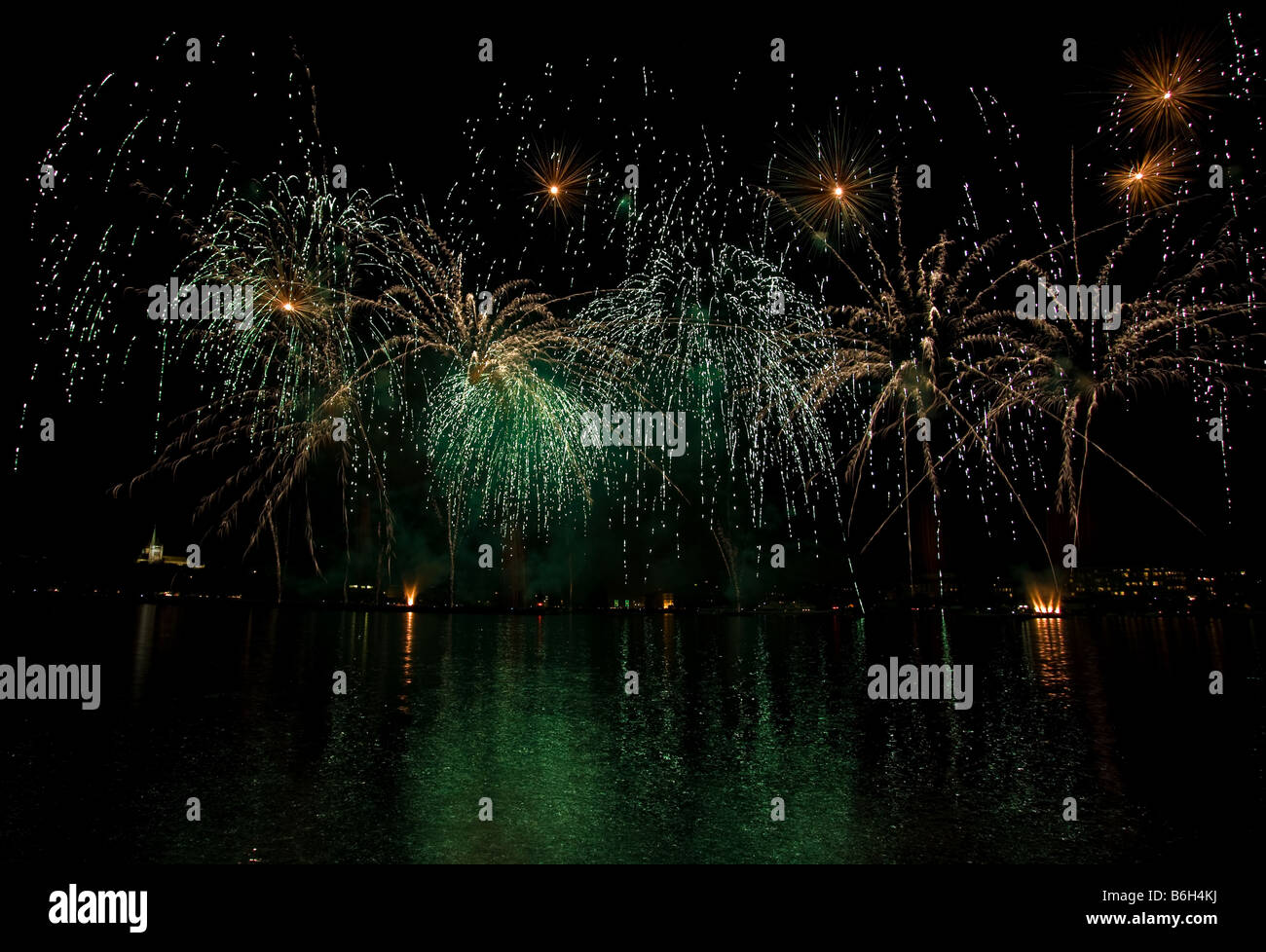 Geneva fireworks #19 Stock Photo - Alamy