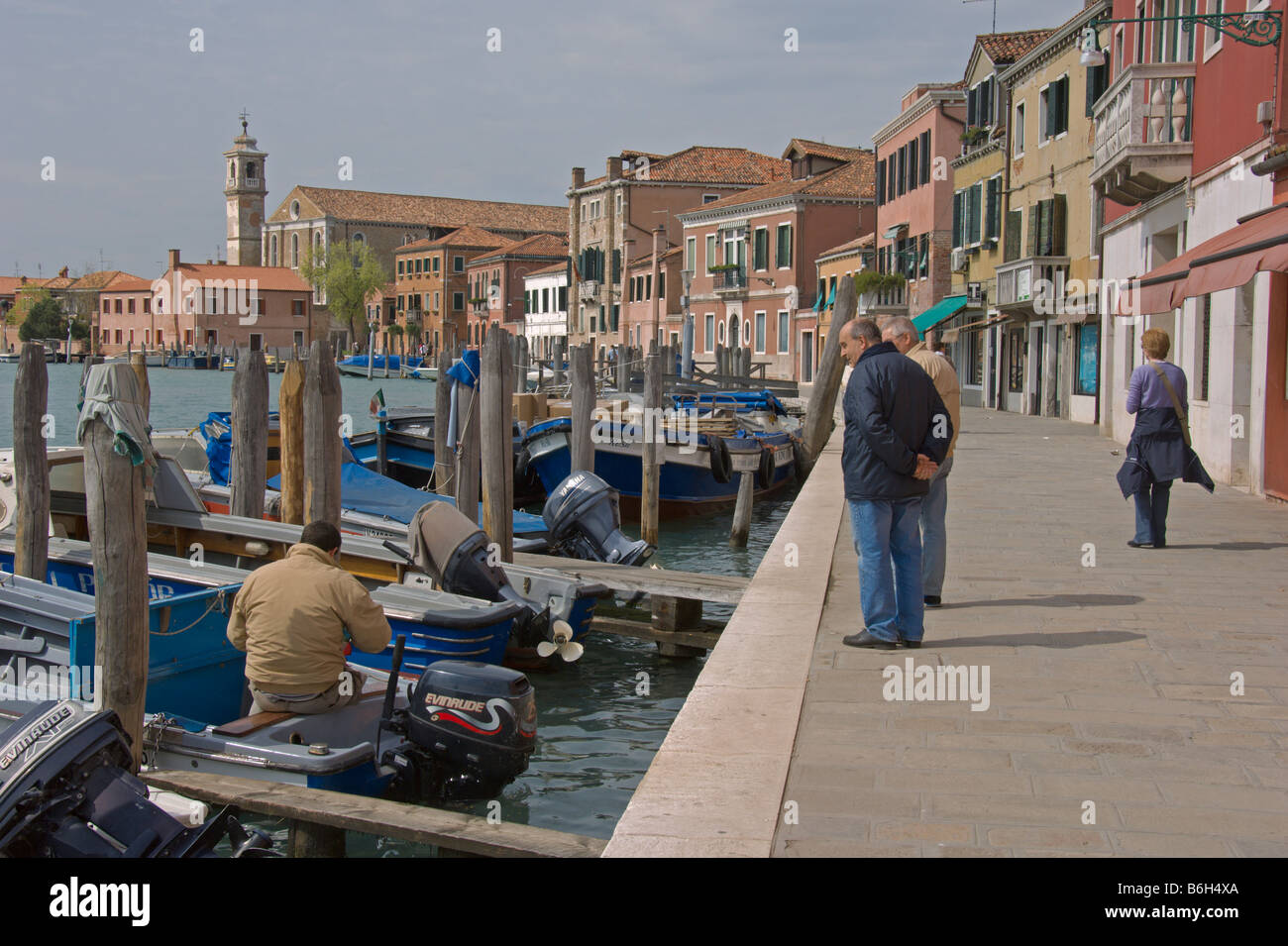 Murano Fondamenta Sebastiano Venier Venice Italy April 2008 Stock Photo ...