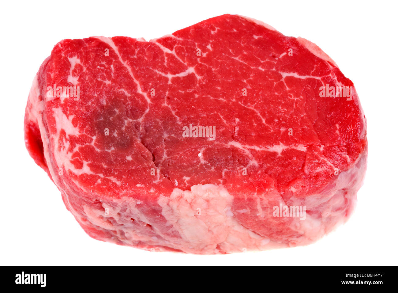 Raw fillet steak isolated on white background Stock Photo - Alamy