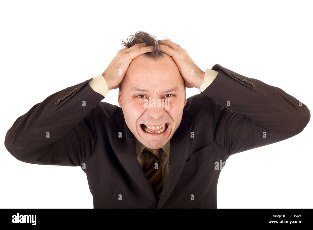 crying businessman failure after very bad news Stock Photo - Alamy