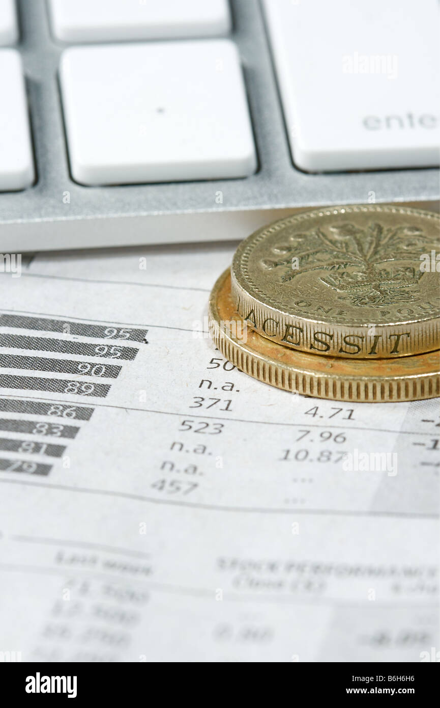 Business finance graphs of a working capitalist Stock Photo - Alamy