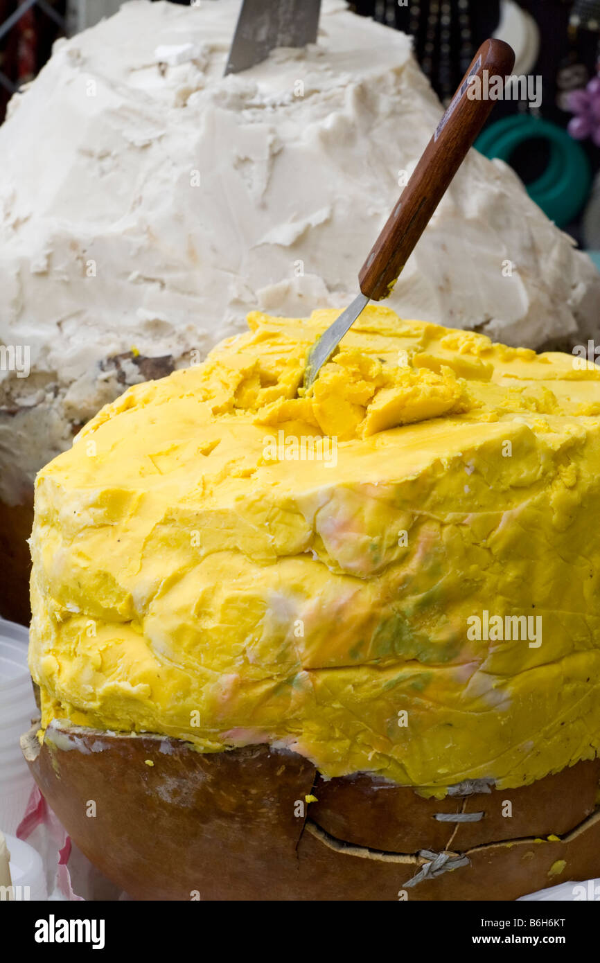 Shea Butter from the nut of the karite tree for sale at festival Stock ...