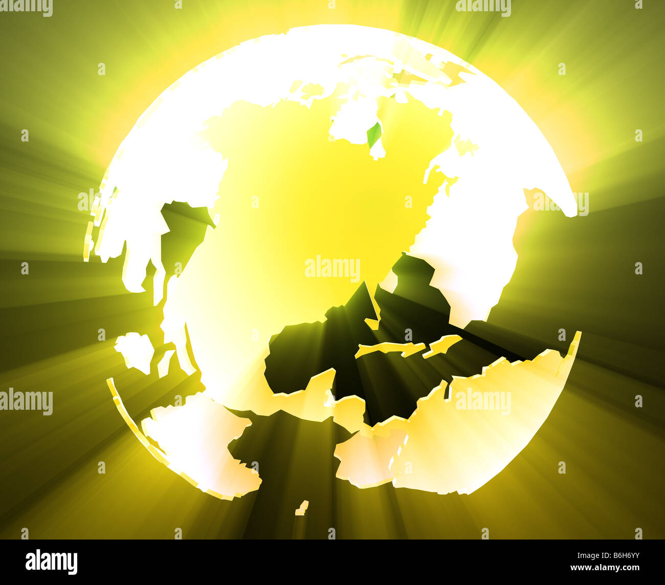 Globe map illustration of the Americas continents Stock Photo - Alamy