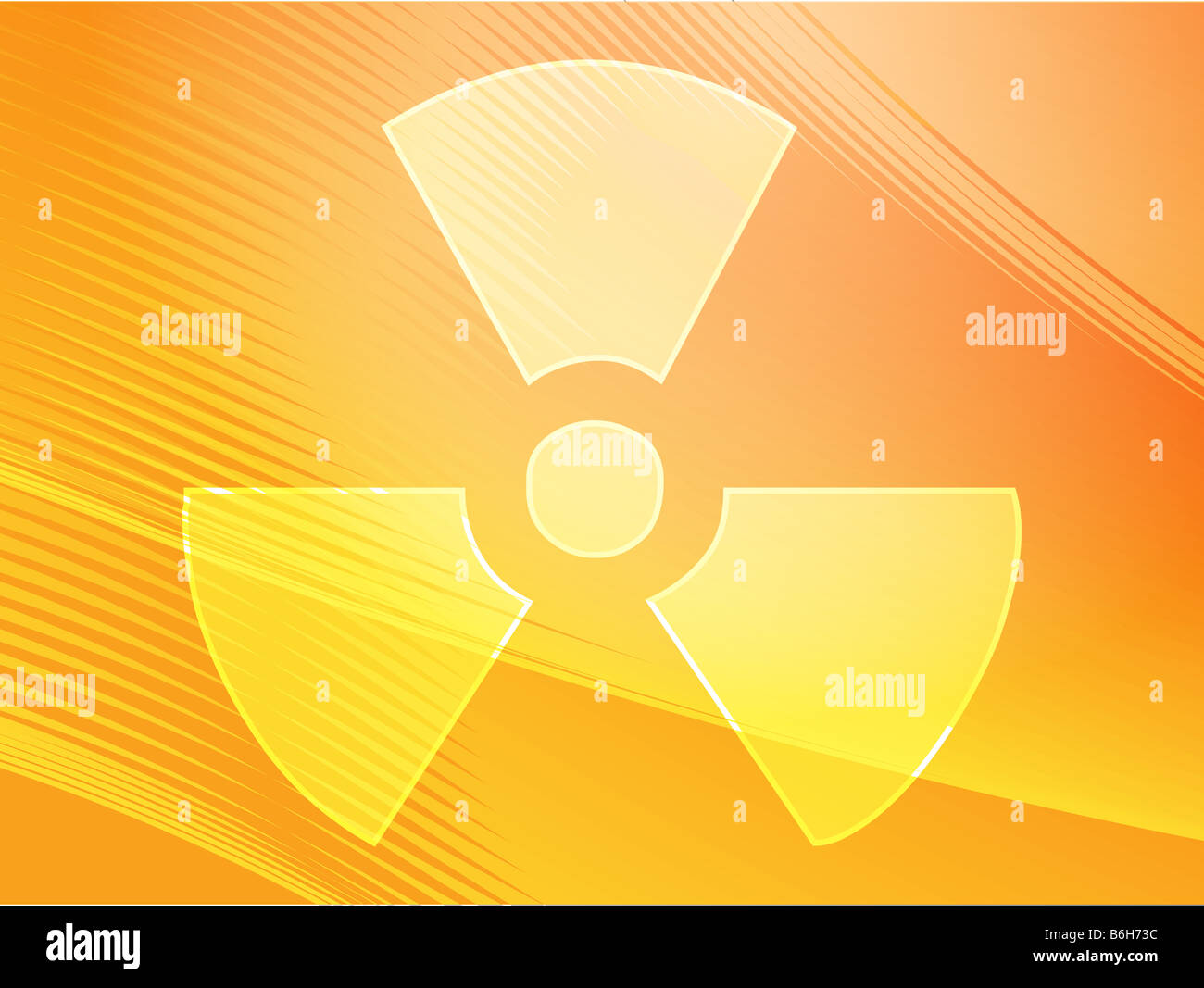 Illustration of radiation hazard warning alert symbol Stock Photo - Alamy