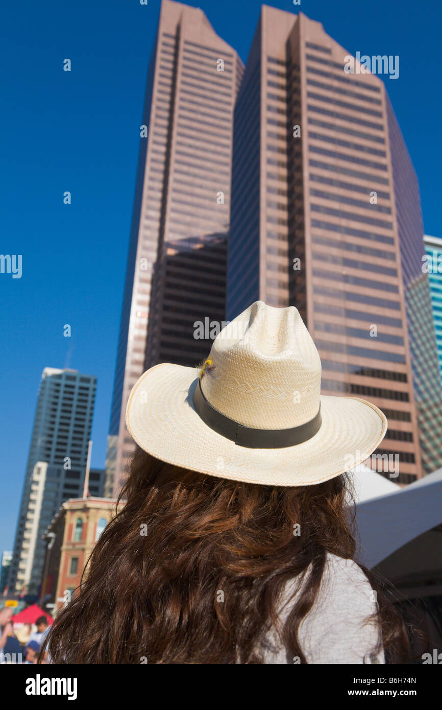 Girl wearing Stetson Calgary Stampede Alberta Canada Stock Photo - Alamy