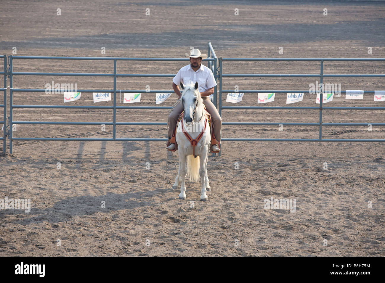Mexican cowboy at rodeo Stock Photo - Alamy