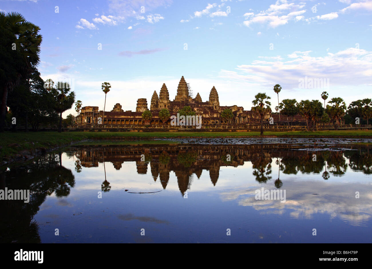 Main facade of Angkor Wat temple, the mother of all Ankor Temples in a ...