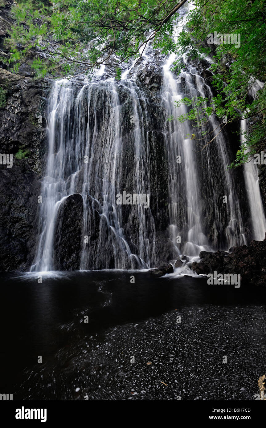 connemara waterfall rapids cascade on a small stream river flowing ...