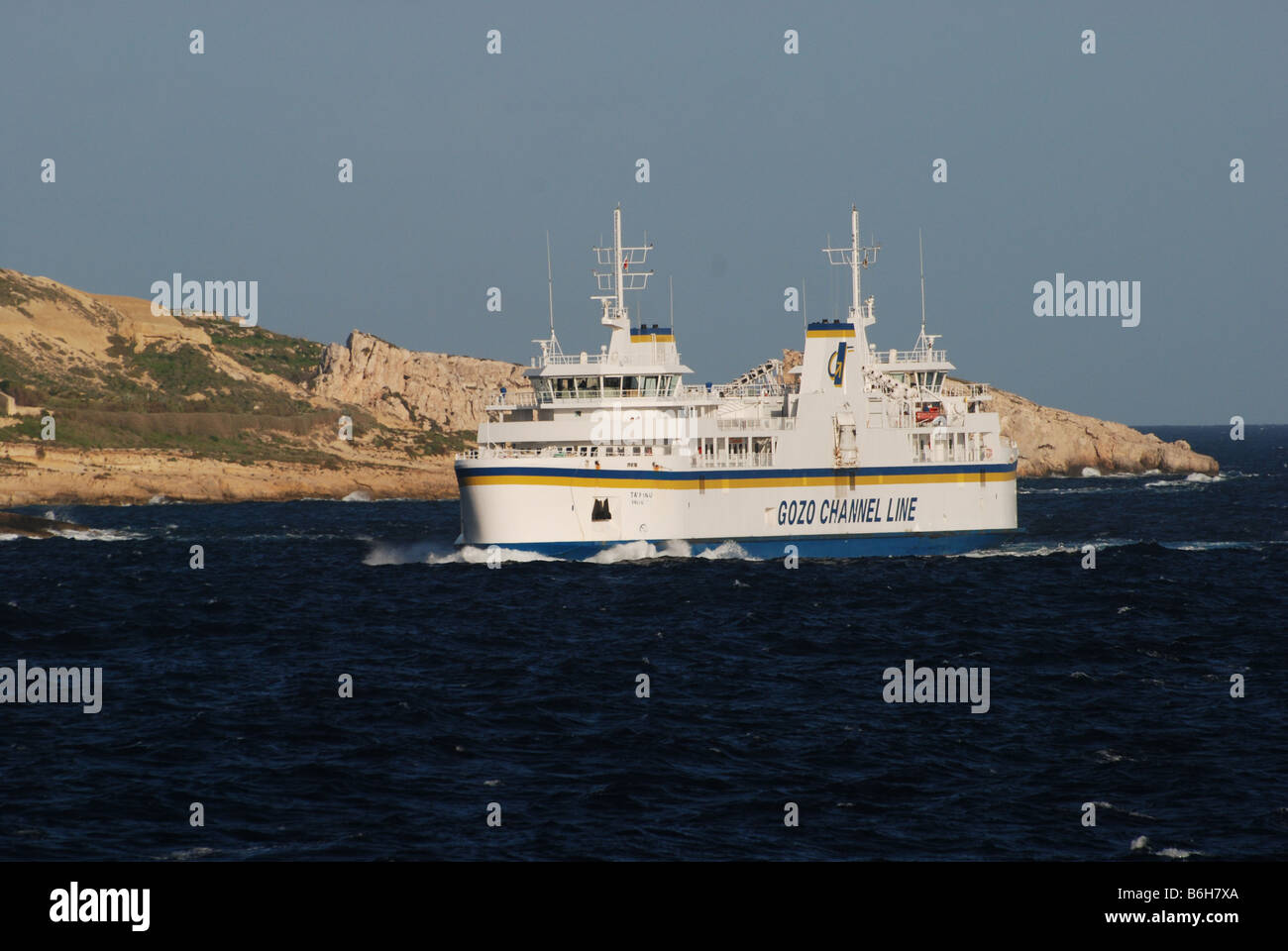 Malta to Gozo Channel Ferry Stock Photo - Alamy