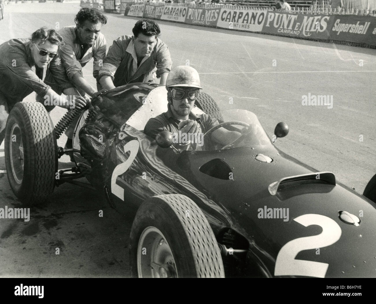 JOAKIM BONNIER Swedish racing driver in the BRM in 1959 Stock Photo - Alamy