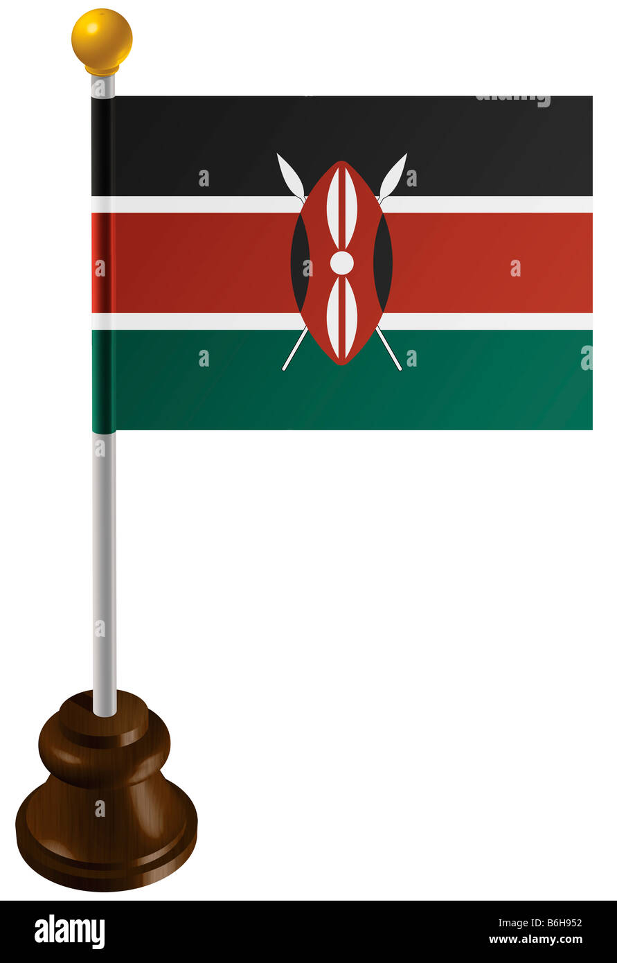 Kenyan flag Cut Out Stock Images & Pictures - Alamy