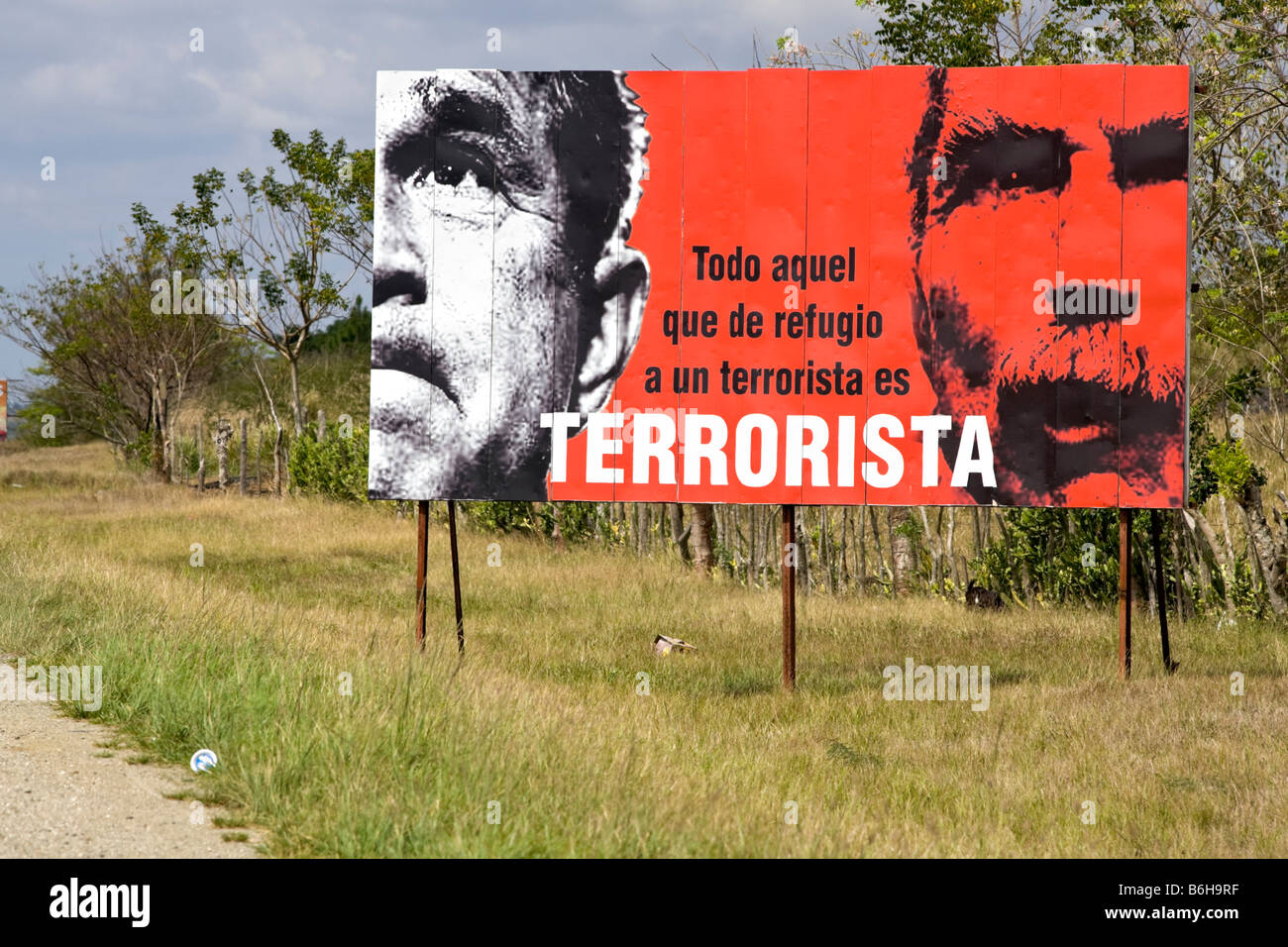 Anti-american propaganda billboard on the side of the road Stock Photo ...