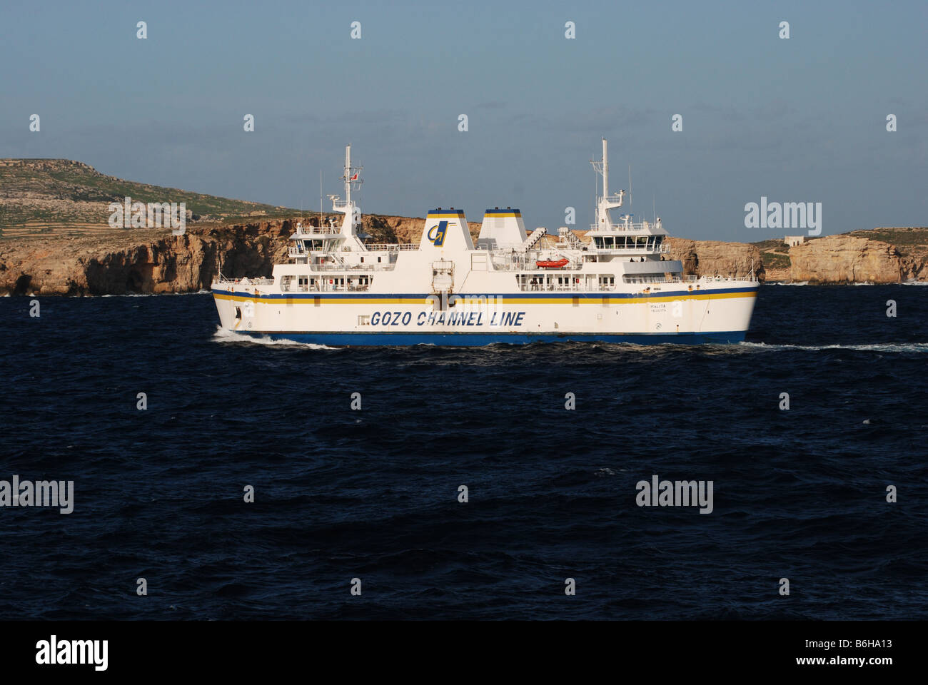 Malta to Gozo Channel Ferry Stock Photo - Alamy