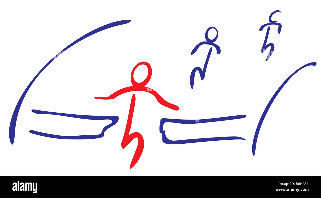 Athlete runner finish Cut Out Stock Images & Pictures - Alamy