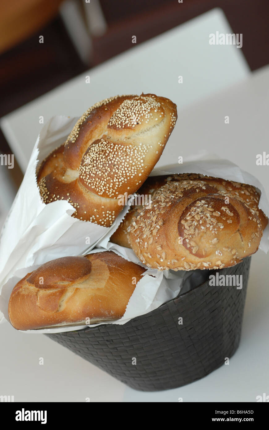 Three loaves of Fresh baked bread Stock Photo - Alamy