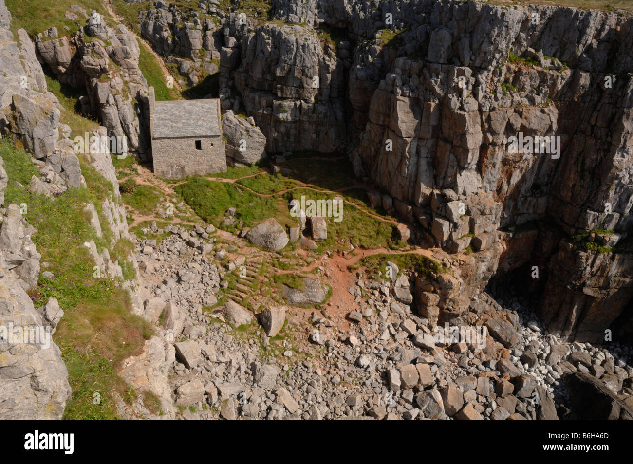 St Govan's Chapel Pembrokeshire Wales UK Europe Stock Photo - Alamy