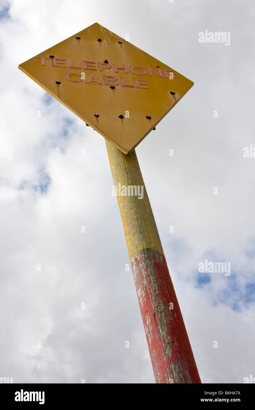 Cable telephone sign hi-res stock photography and images - Alamy