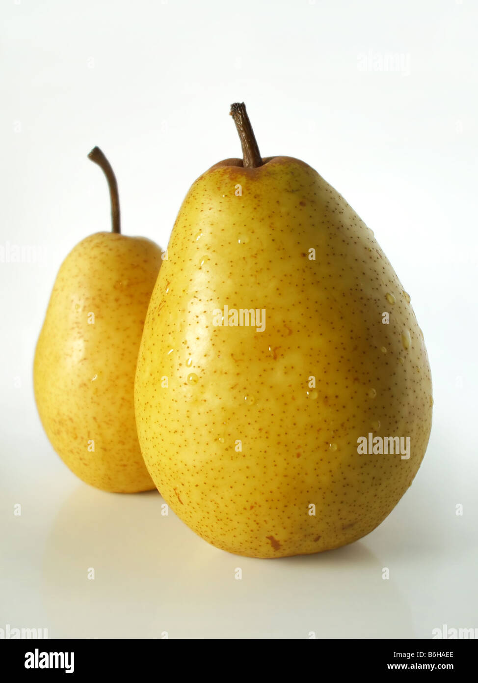 Two fresh yellow pears Stock Photo - Alamy