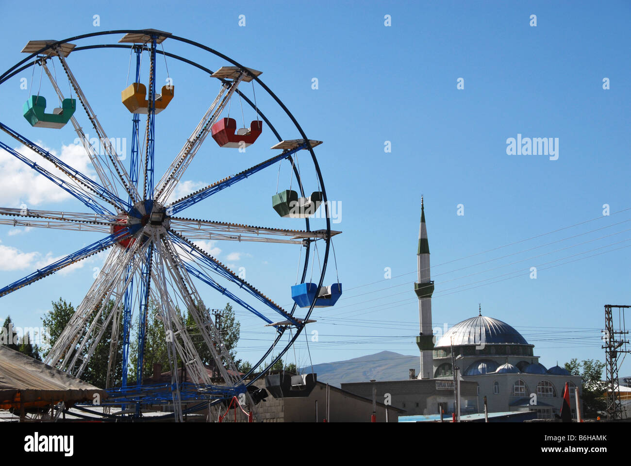 A fairground ride in Van, a town in North East Turkey Stock Photo - Alamy