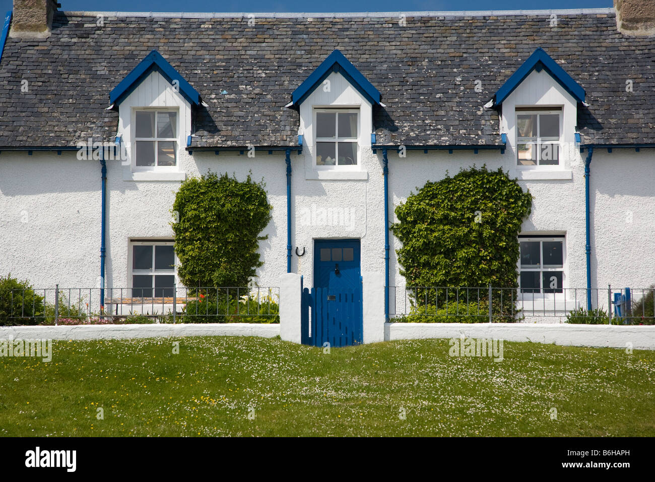 Traditional cottage, Iona Stock Photo - Alamy