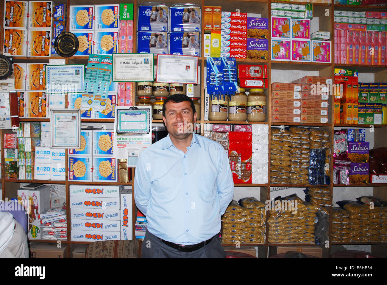 Shopkeeper in Van, a town in North East Turkey Stock Photo - Alamy