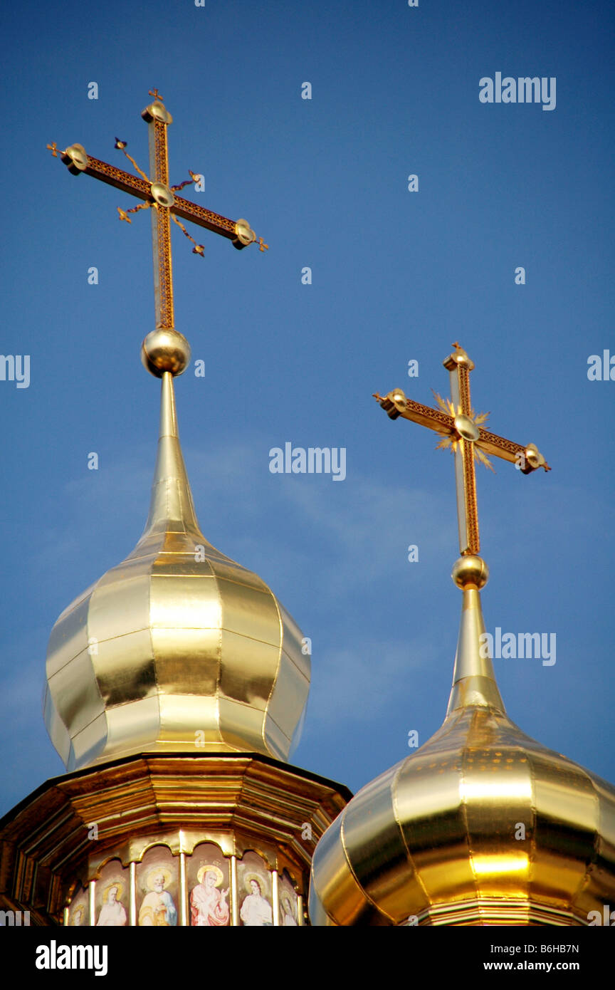 Onion dome spires of the St Michael Cathedral, Kiev, Ukraine Stock ...