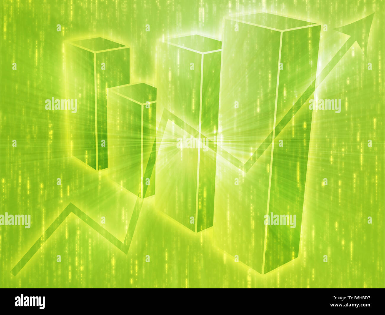 Illustration of Spreadsheet data and business charts in glowing ...