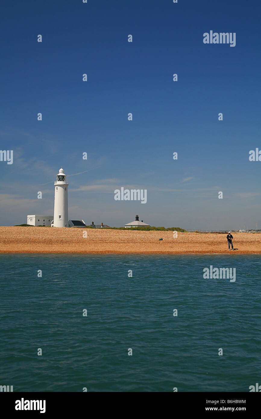 Hurst Point lighthouse at the entrance to The Solent Hampshire England ...