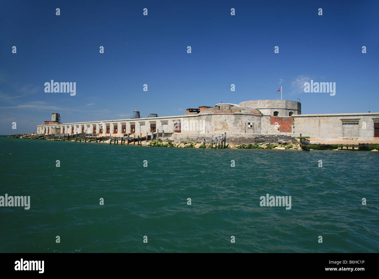 Hurst Castle fort at the entrance to The Solent Hampshire England UK ...