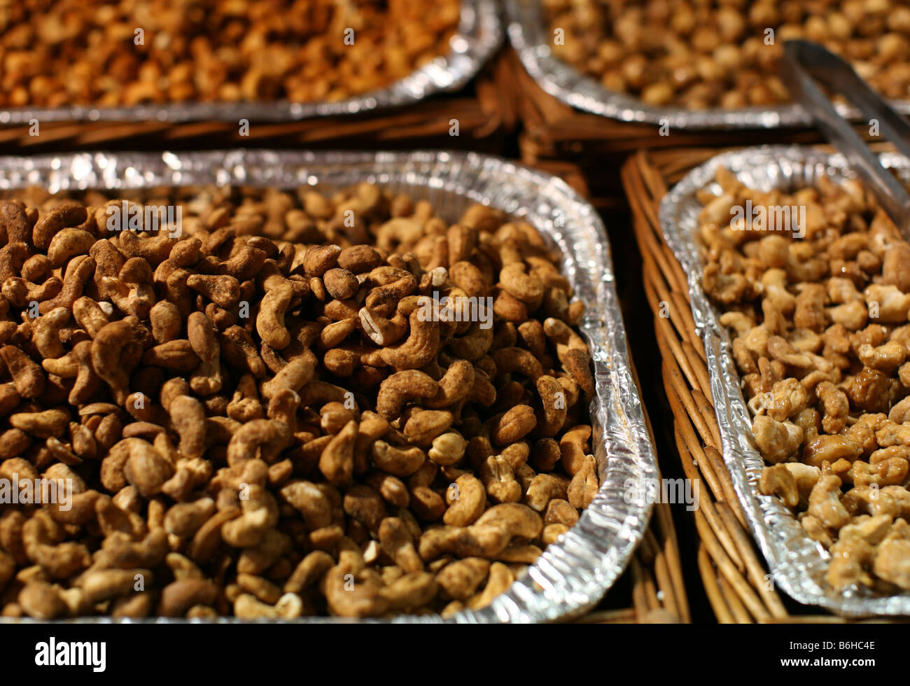 Italian nuts on London market stall Stock Photo - Alamy
