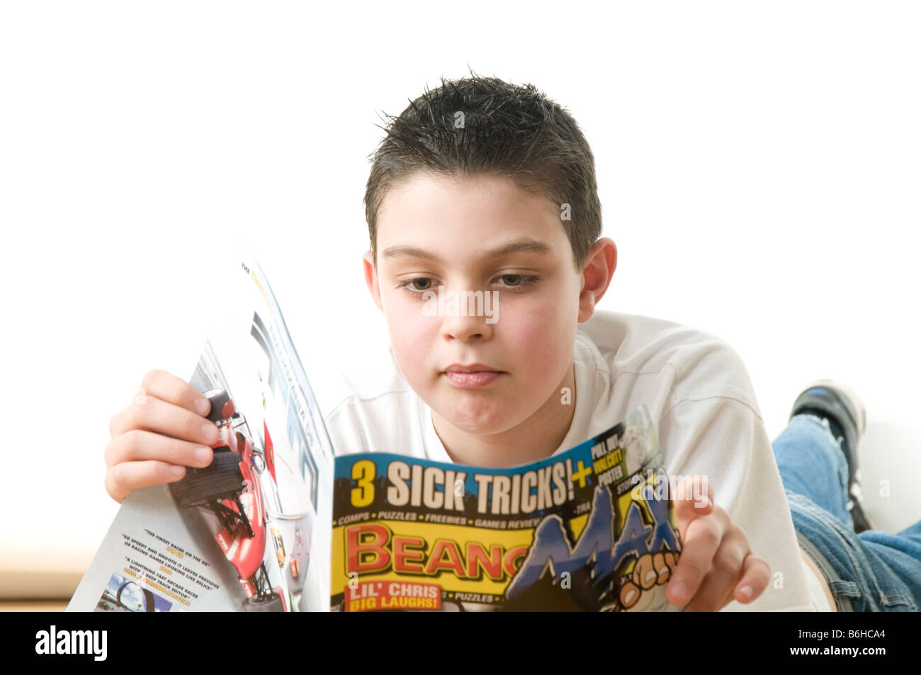 boy child reading comic beano dandy boys read literacy funny fun comics ...