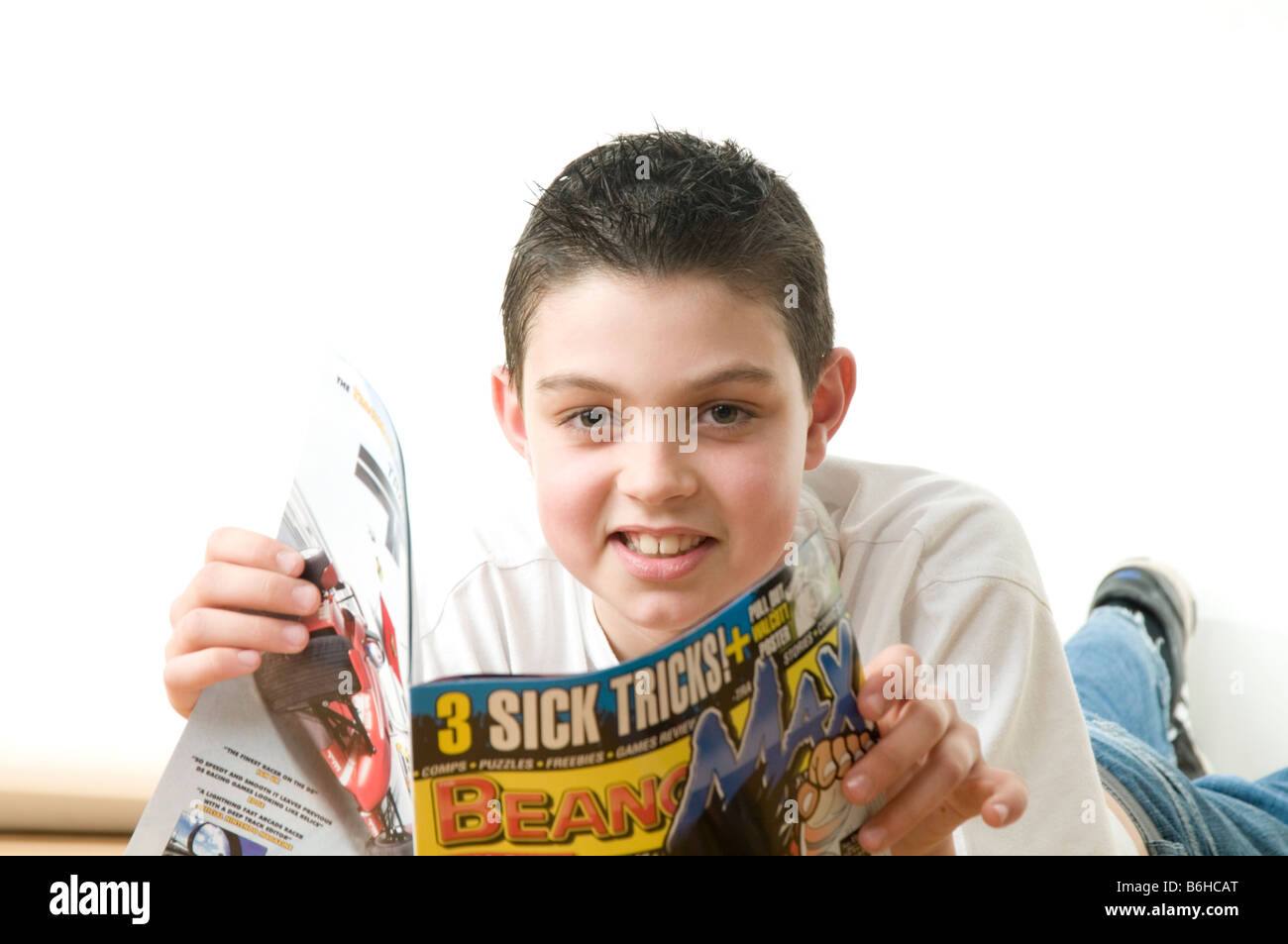 boy child reading comic beano dandy boys read literacy funny fun comics ...