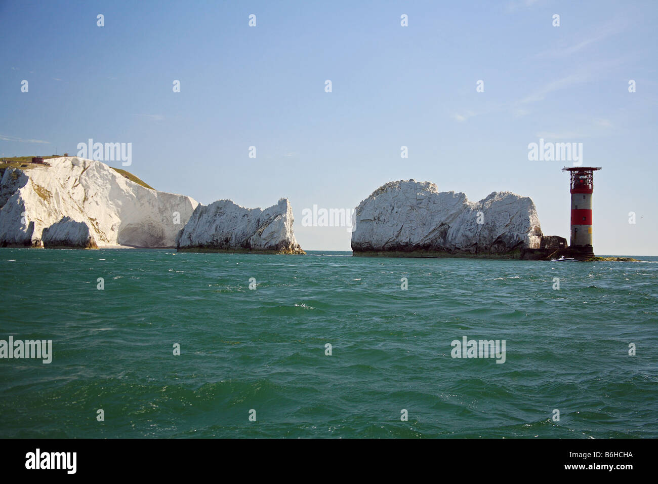 The Needles lighthouse, Isle of Wight, England UK Stock Photo - Alamy