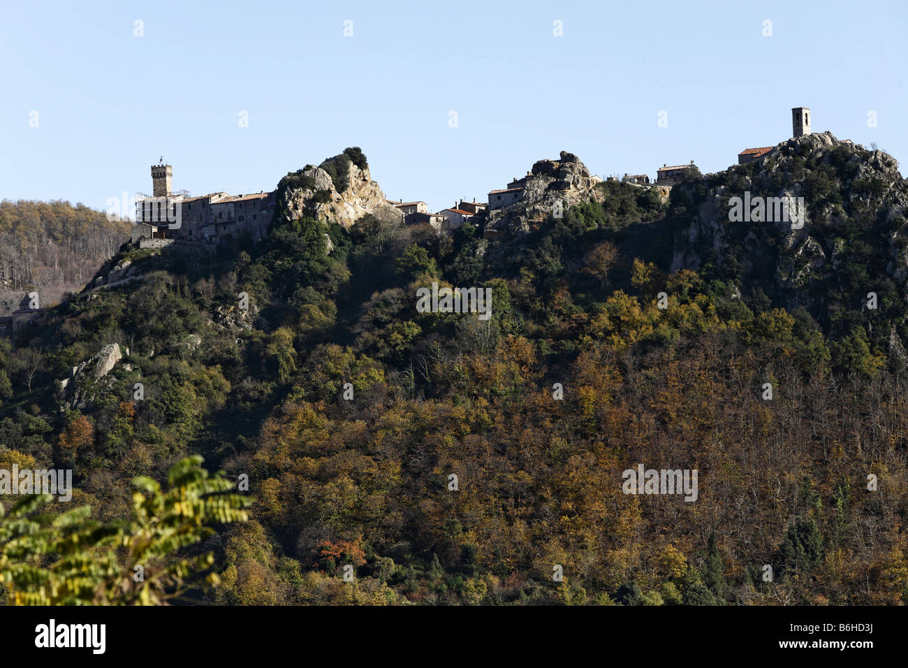 Landscape to the Village of Roccatederighi Tuscany Italy Stock Photo ...