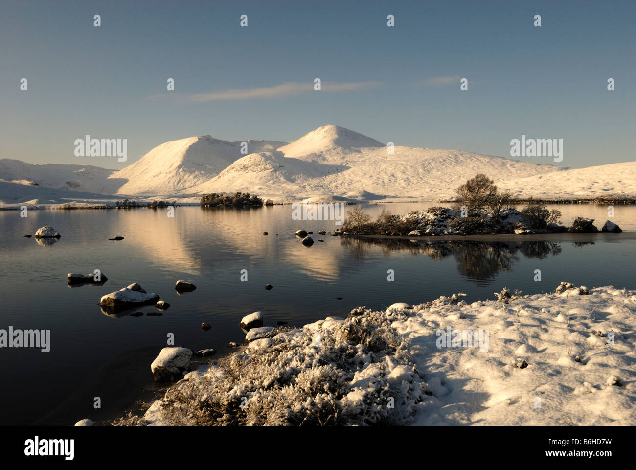 Winter on Loch Tulla, Rannoch Moor, Scotland Stock Photo - Alamy