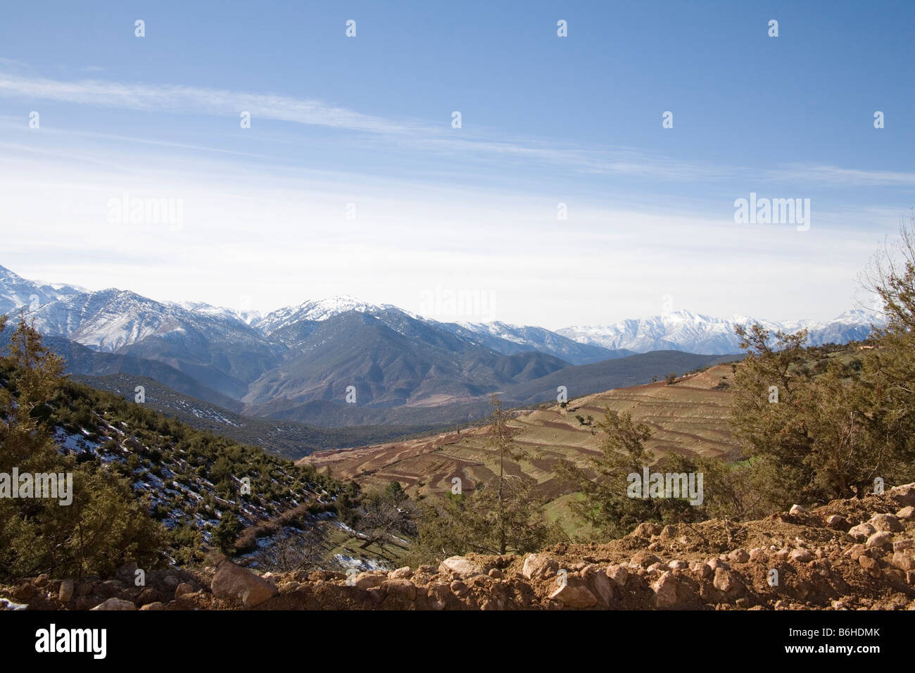 Morocco field terraces farming hi-res stock photography and images - Alamy