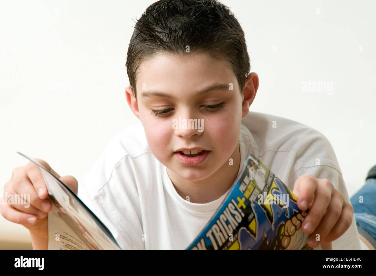 boy child reading comic beano dandy boys read literacy funny fun comics ...