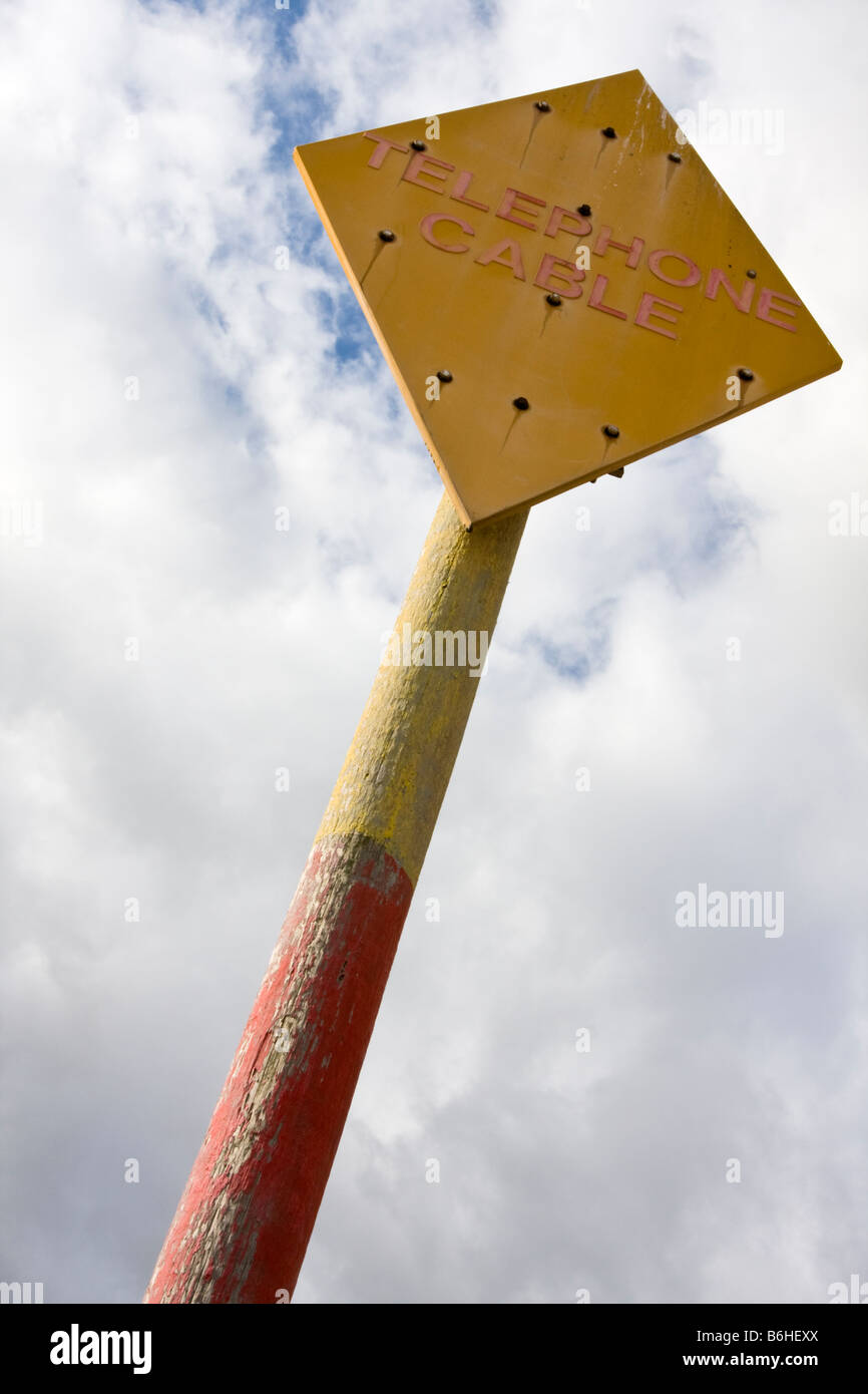 Cable telephone sign hi-res stock photography and images - Alamy
