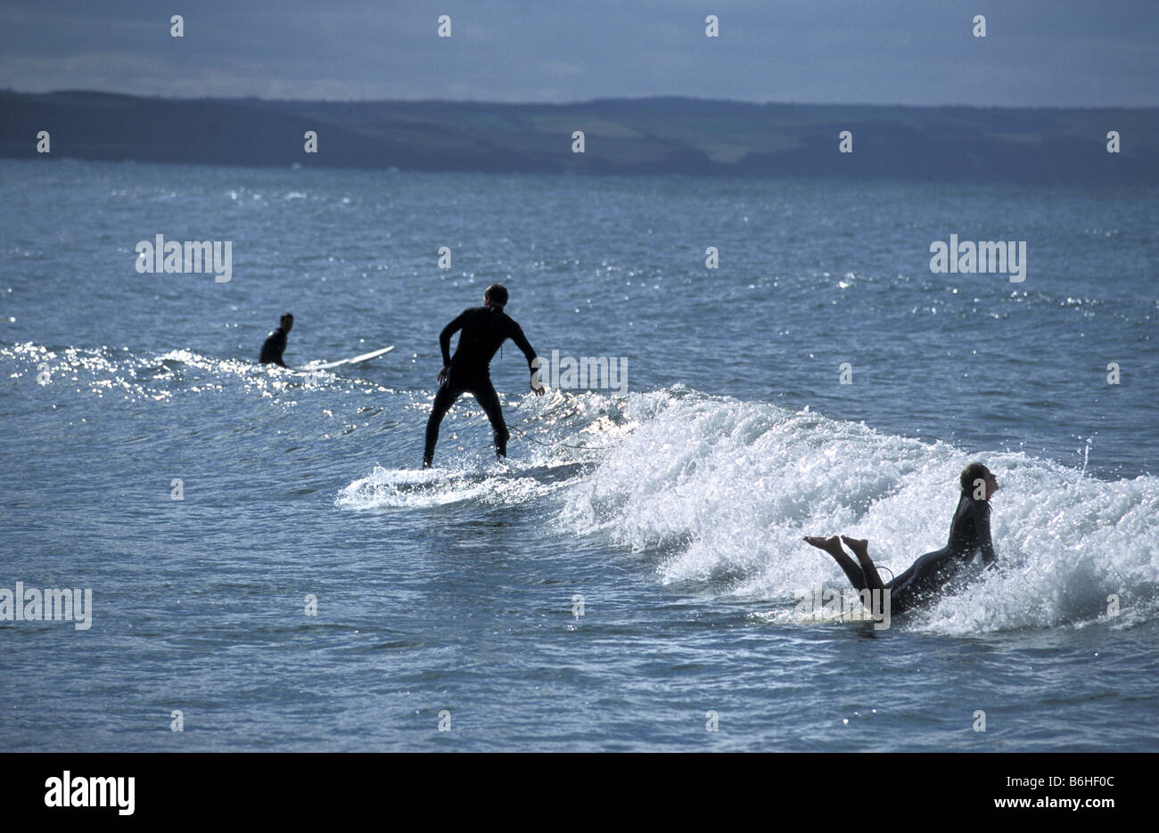 Surfing woolacombe north devon uk hi-res stock photography and images ...
