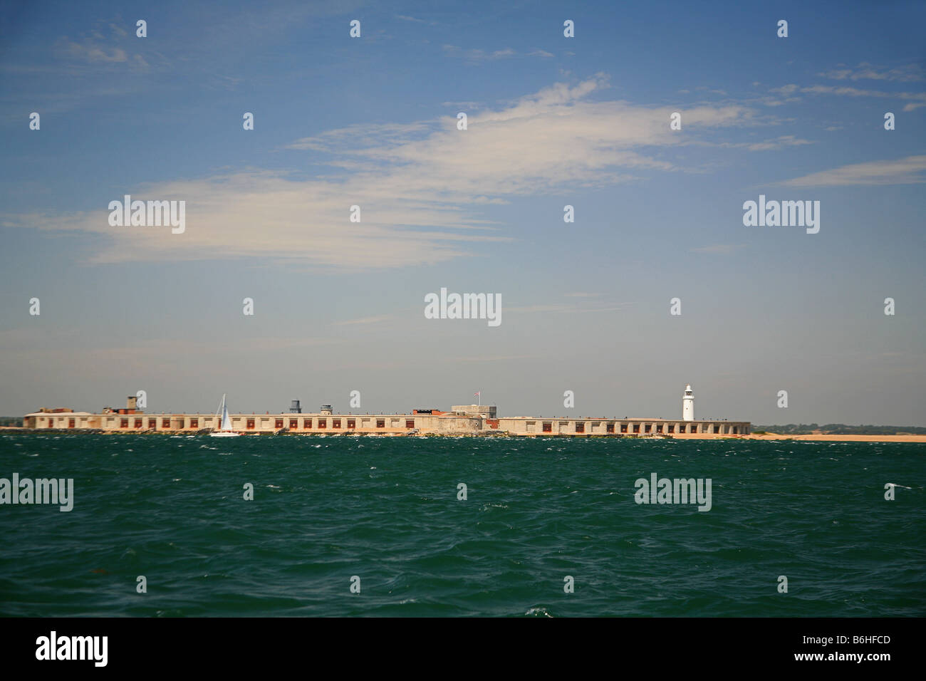 Hurst Castle fort at the entrance to The Solent Hampshire England UK ...