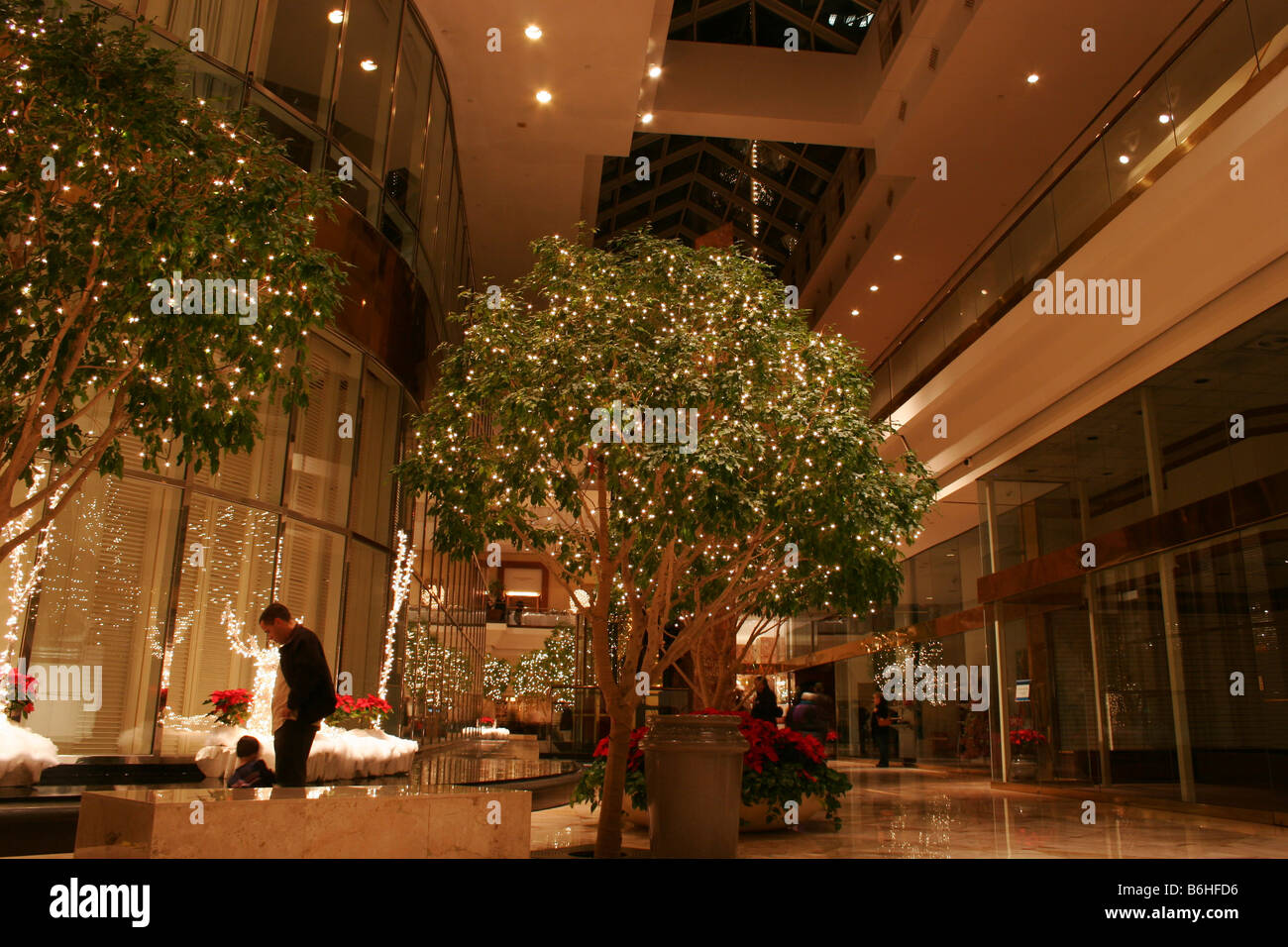 Inside the James Center building during the Christmas season Stock ...